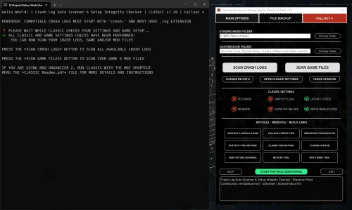 Fallout 4 Crash Log Auto Scanner And Setup Integrity Checker (CLASSIC ...