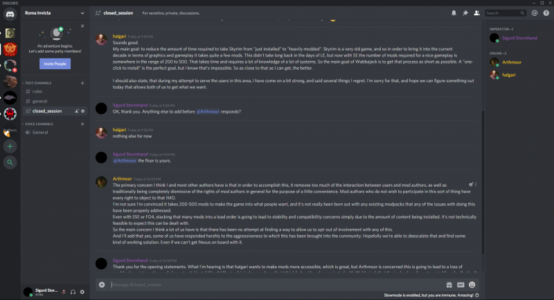 Arthmoor and halgari in conversation, moderated by Sigurd - General ...