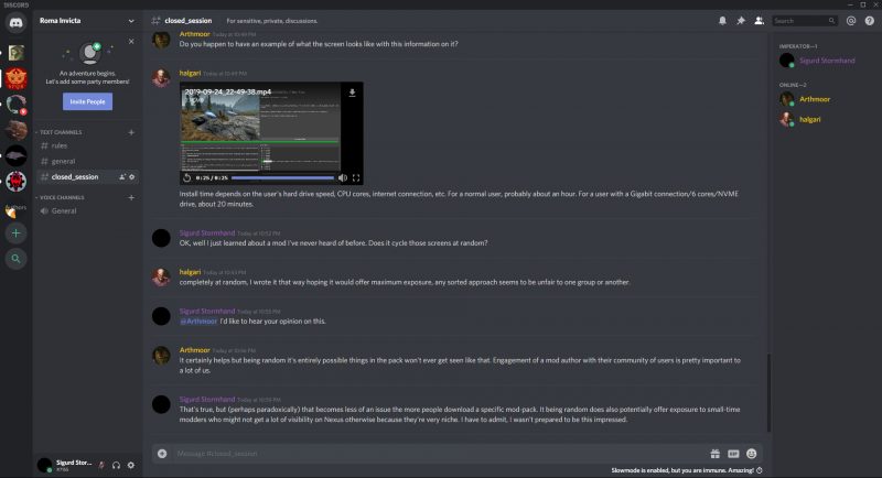 Arthmoor and halgari in conversation, moderated by Sigurd - General ...