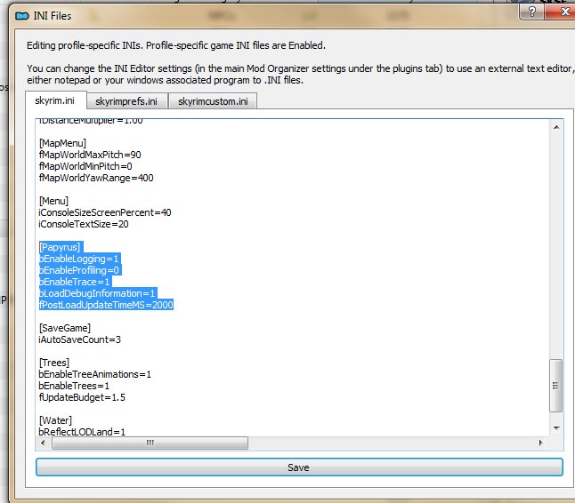 Papyrus logging suddenly stopped - Mod Support and Discussions - AFK Mods