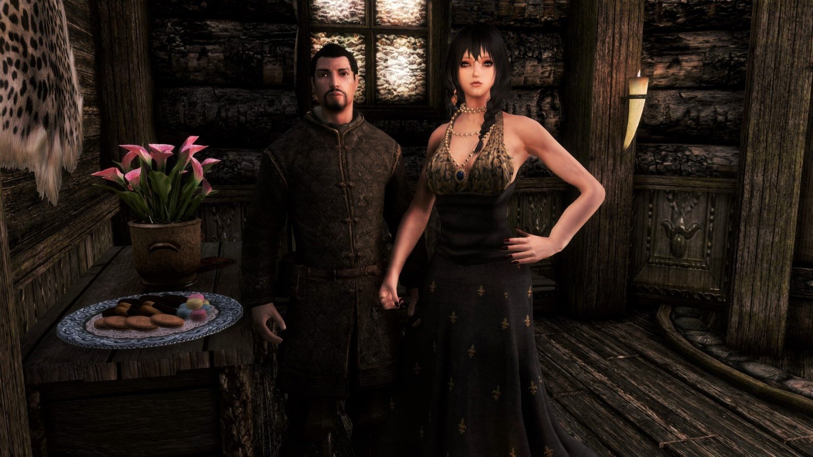 Lucan Valerius accompanied by Recorder; Lucan (looking to grab a treat) in Manuscript armor ...